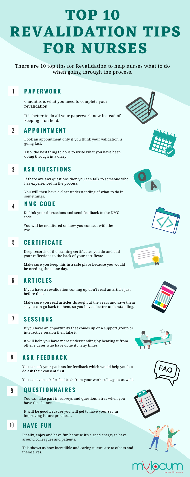 Top 10 Revalidation Tips for Nurses - Mylocum Group